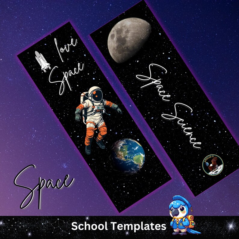 Digital School Bookmarks - Printable Aesthetic Customizable Page ...