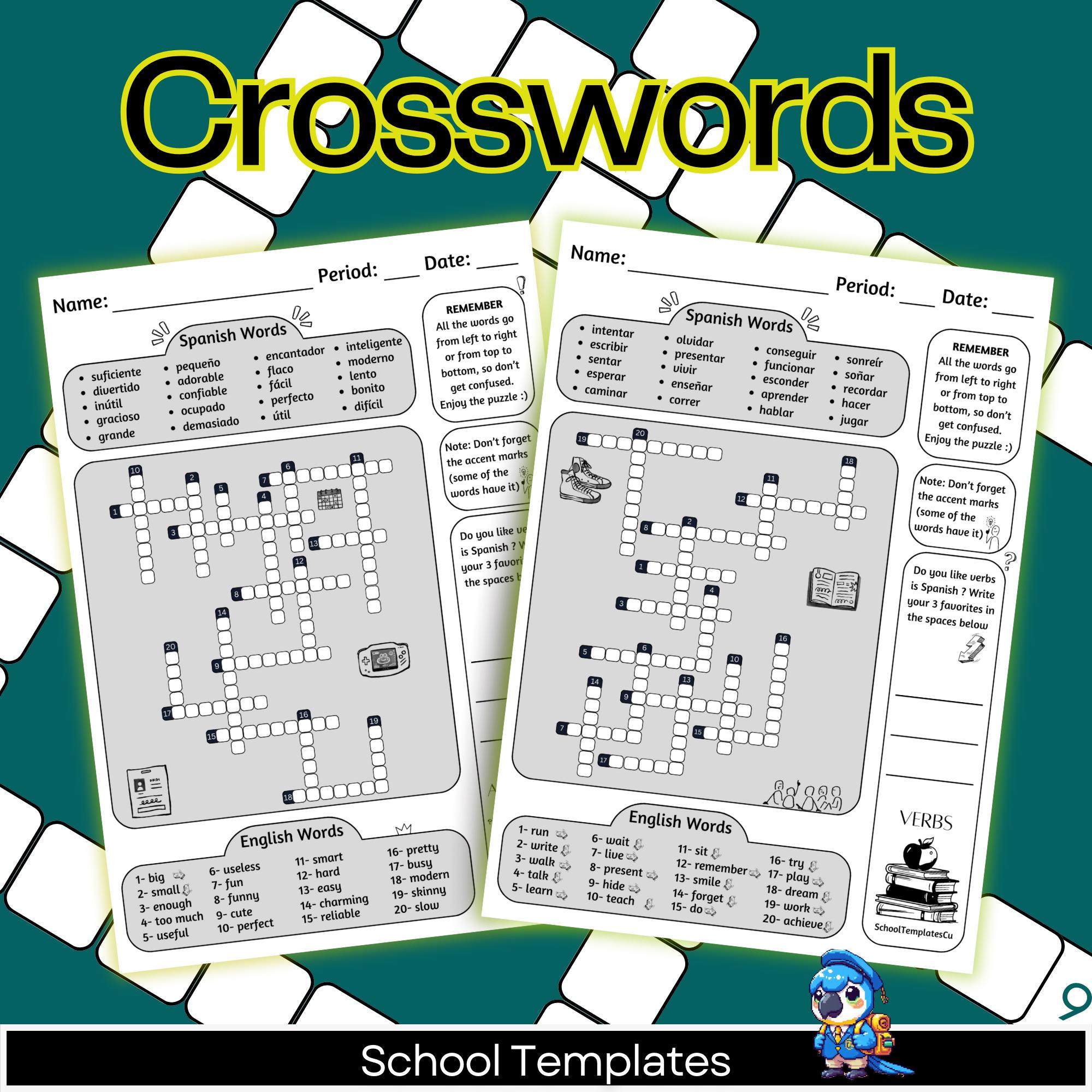 Digital Level 2 Spanish Bundle - Verbs and Adjectives A4 Printable ...