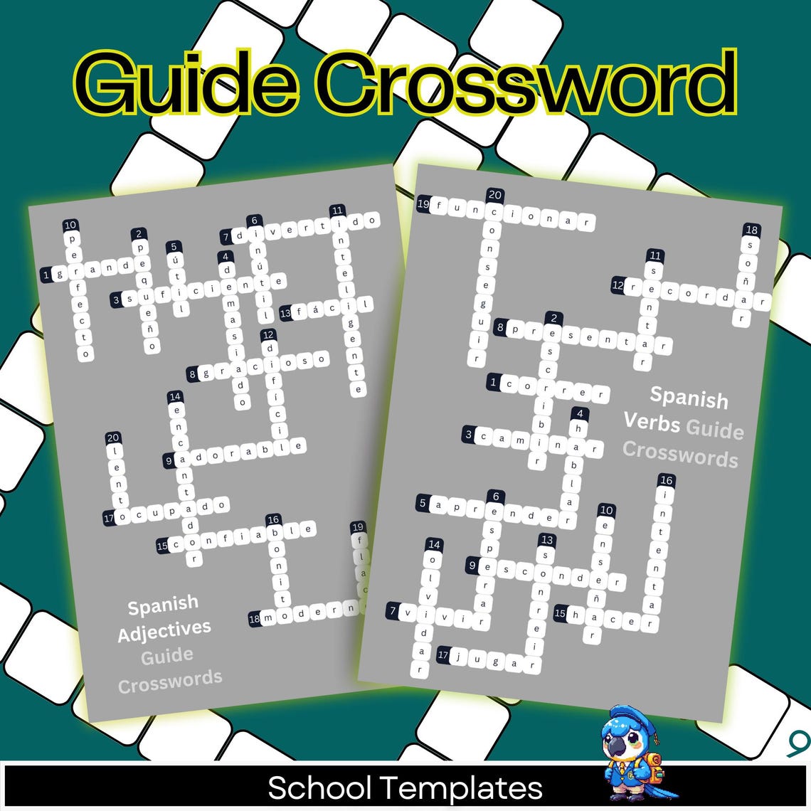Digital Level 2 Spanish Bundle - Verbs and Adjectives A4 Printable ...