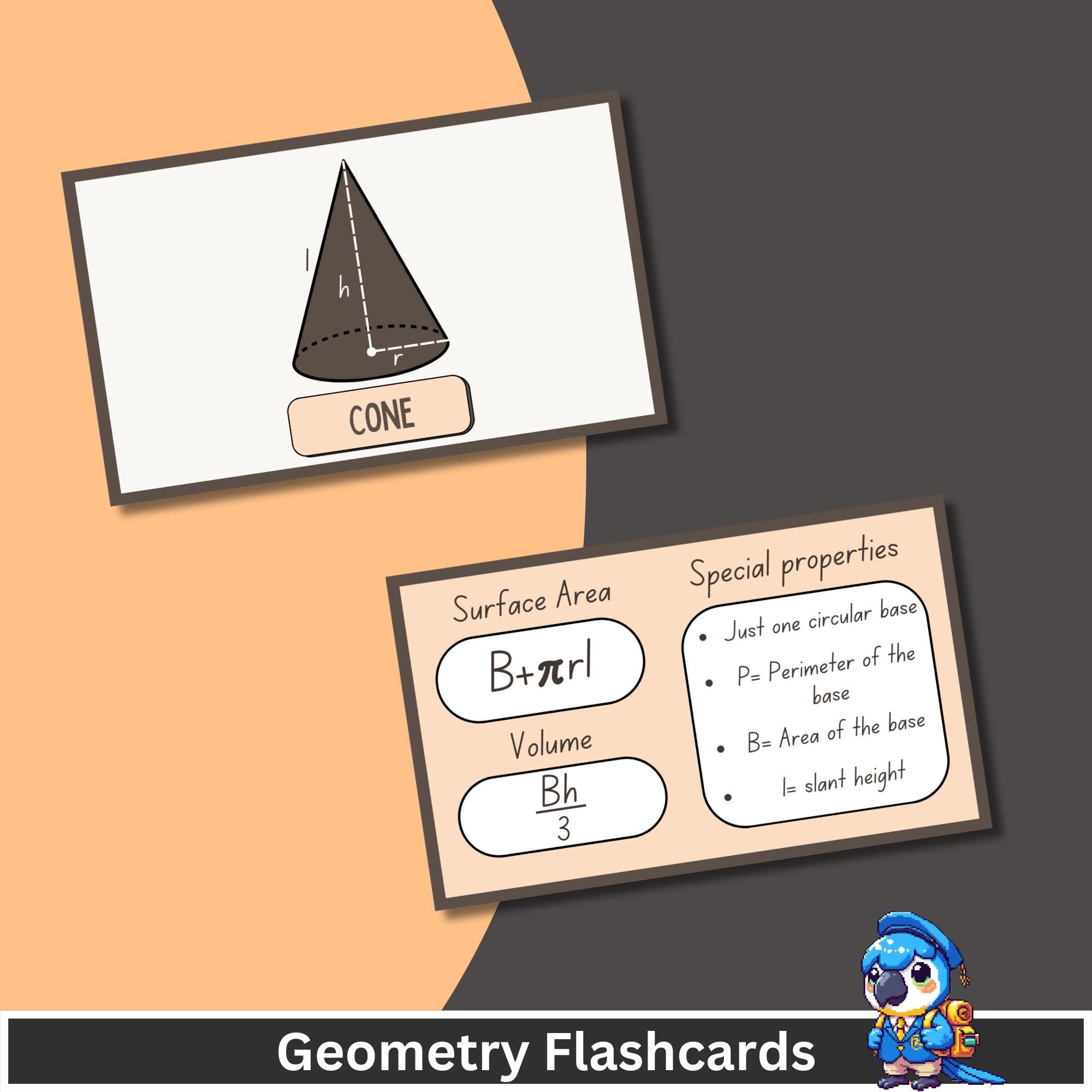 Digital Geometry Flashcards - Printable 3x5 Inches Aesthetic Index ...