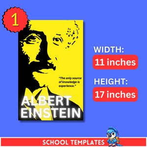 Digital Educational Albert Einstein Poster Multiple Size Scientist Wall ...