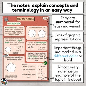 Printable Geometry Study Kit: Notes, Worksheets & Answer Keys (A4 ...