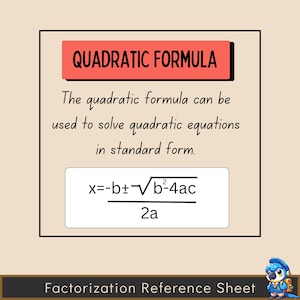 Digital Factorization Reference Sheet - A4 Printable Aesthetic Guide - Mathematics Colorful ...