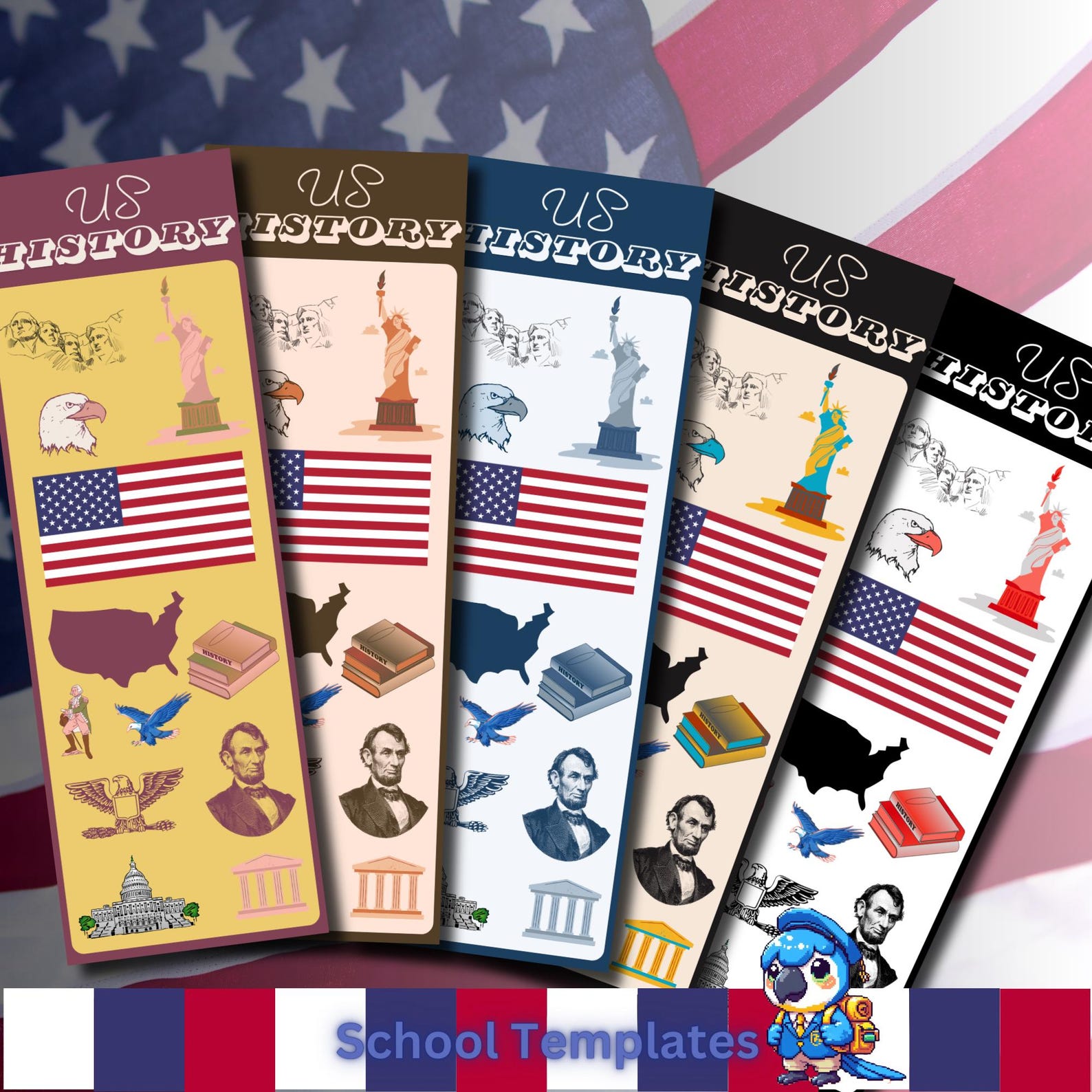 Printable School Bookmarks: Customizable Subject Page Markers (digital ...