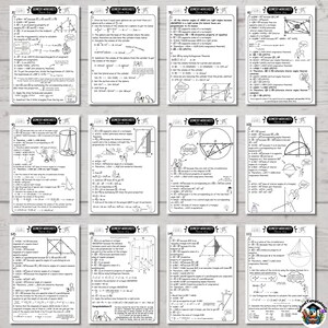 Printable Geometry Study Kit: Notes, Worksheets & Answer Keys (A4 ...