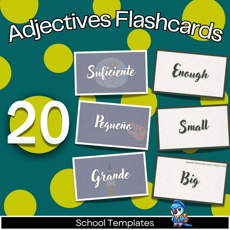 Digital Level 2 Spanish Bundle - Verbs and Adjectives A4 Printable ...