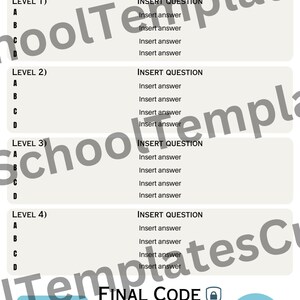 Digital Escape Room Worksheet - A4 Printable Interactive Assignment ...