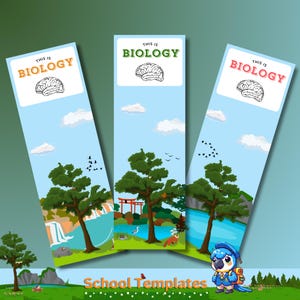 Digital School Bookmarks - Printable Aesthetic Customizable Page ...