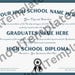 Digital Graduation Diploma - 8.5 X 11 Inches Colorful Modern ...