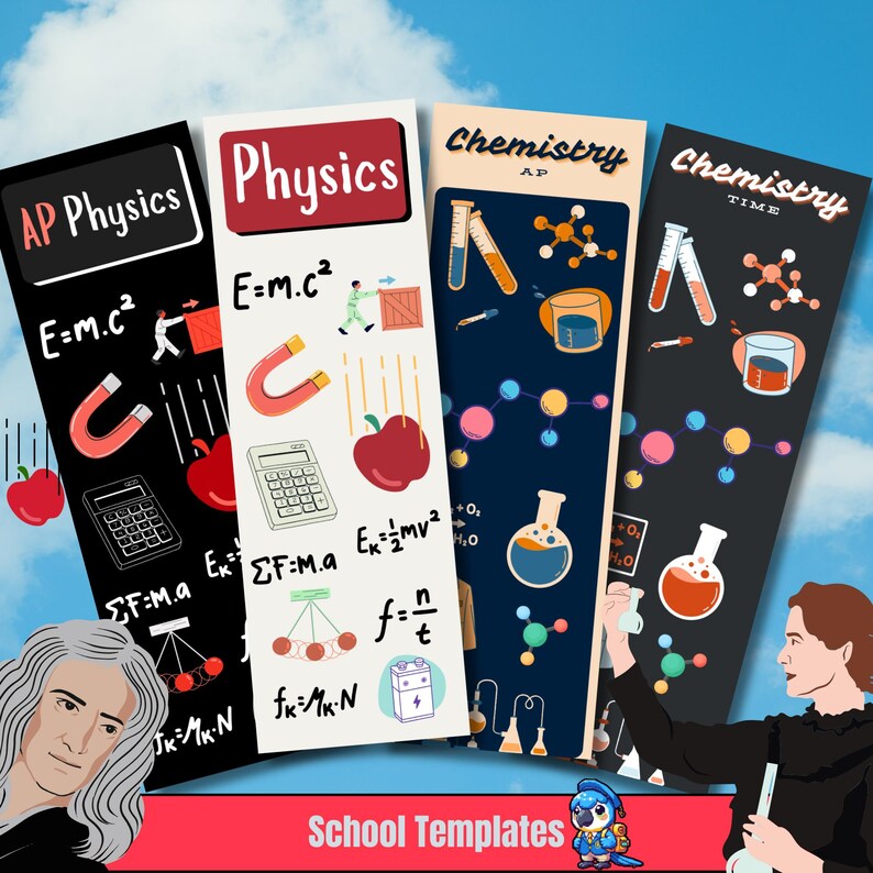 Printable School Bookmarks: Customizable Subject Page Markers (digital ...