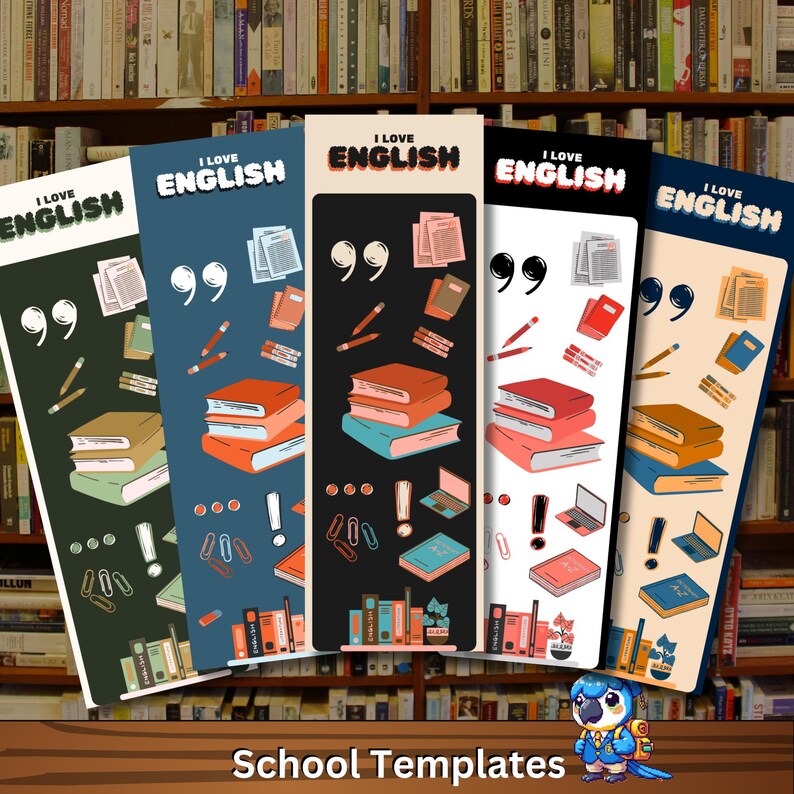 Printable School Bookmarks: Customizable Subject Page Markers (digital ...