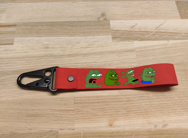 Pepe the Frog Meme Most Iconic Work Jet Tag With Carabiner Keychain ...