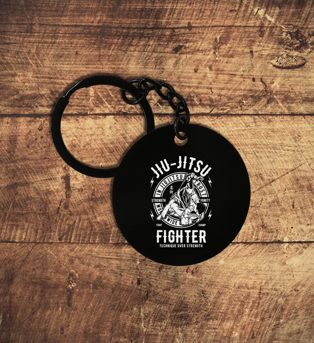 Jiu Jitsu Fighter Keychain, Stainless Steel Tag, Personalized Gift - Etsy