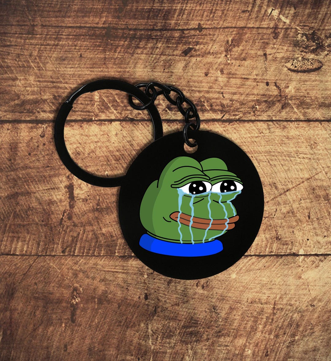 Pepe the Frog Keychain: Custom Steel Meme Keyring, UV Printed - Etsy