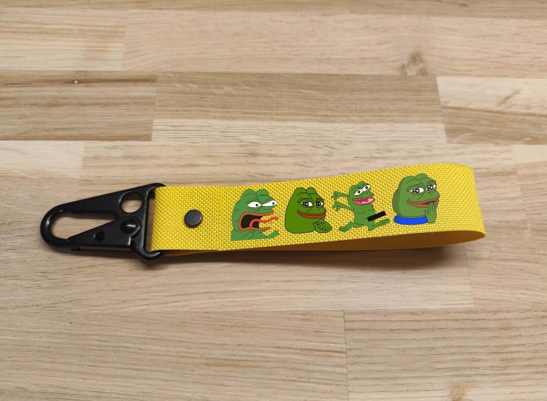 Pepe the Frog Meme Most Iconic Work Jet Tag With Carabiner Keychain ...