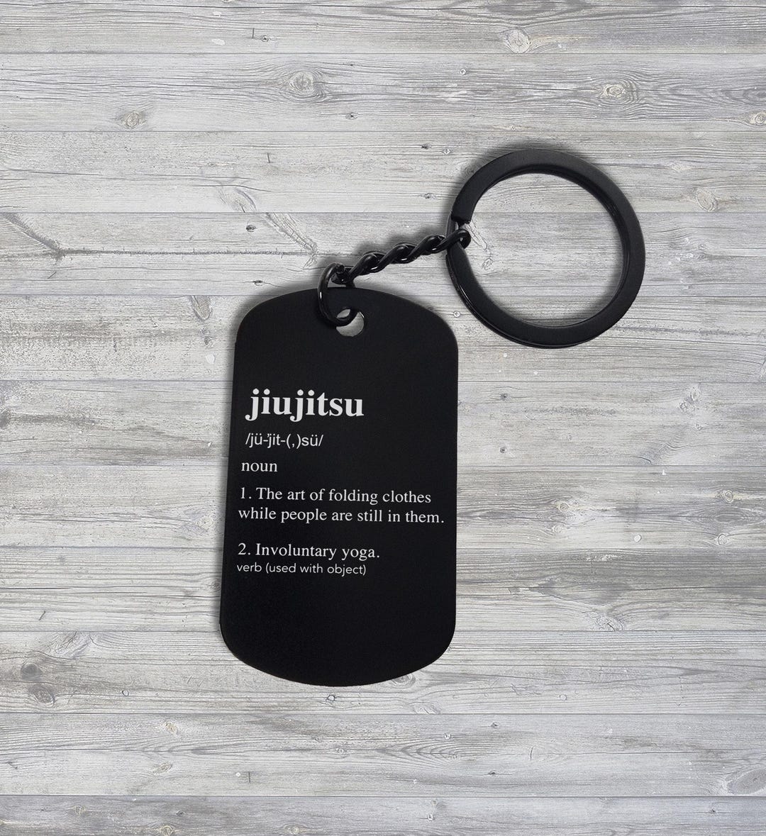Jiu Jitsu Definition the Art of Yoga Bjj Keychain Keyholder ...