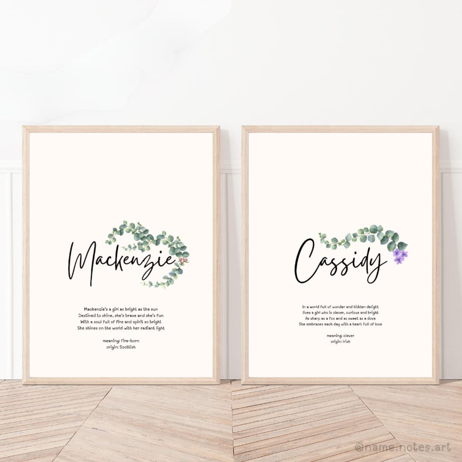Mackenzie, Baby Name Meaning Wall Art, Personalized Nursery Decor, Name ...