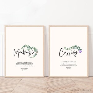 Mackenzie, Baby Name Meaning Wall Art, Personalized Nursery Decor, Name ...