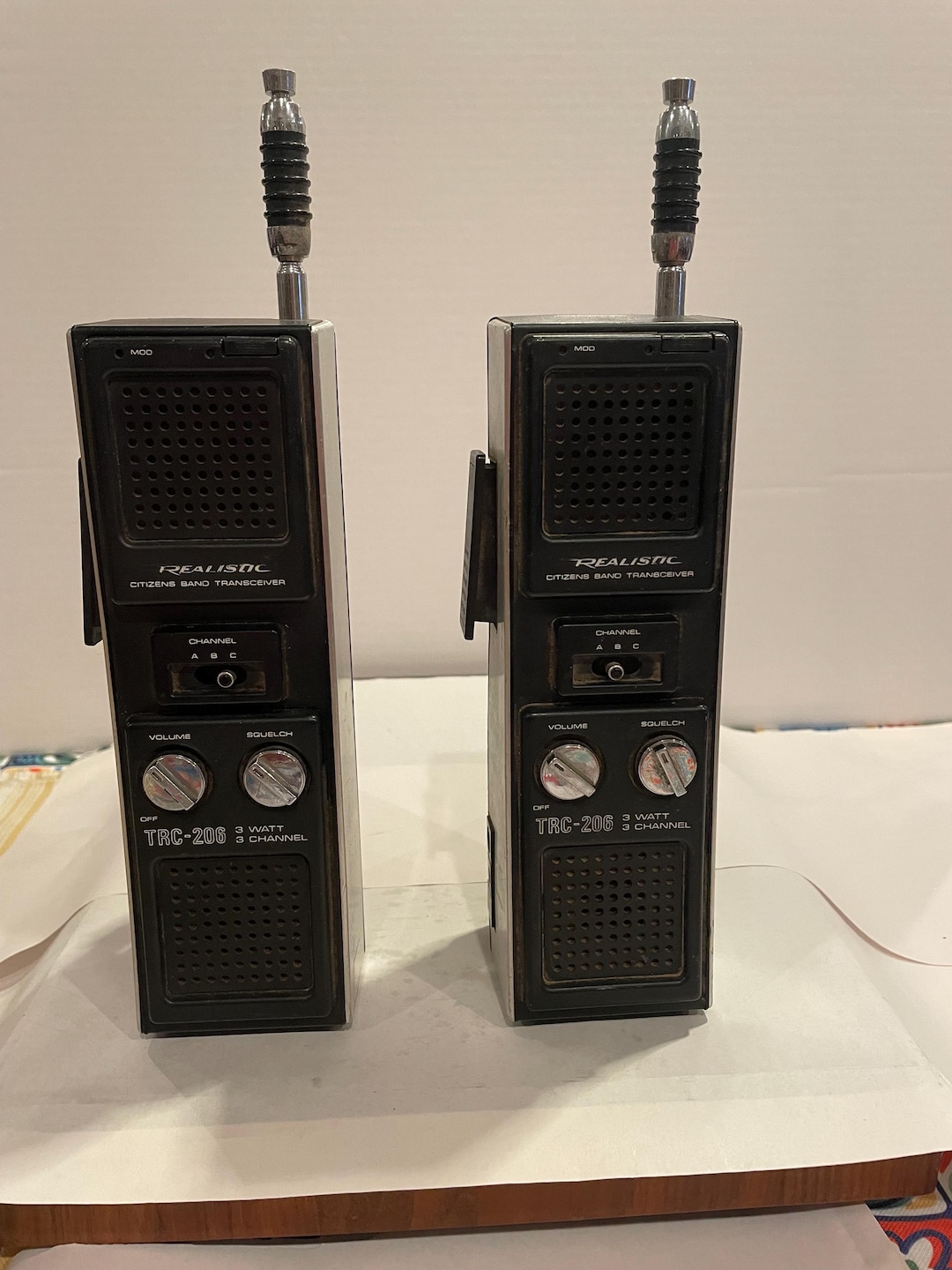 Vintage Realistic TRC-206 3 Watt 3 Channel Hand Held CB Radio Pair. - Etsy