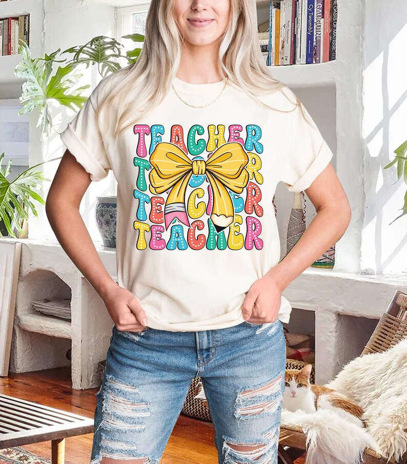 Coquette Teacher Png,pencil Coquette Bow Png, Teach Love Inspire Png ...