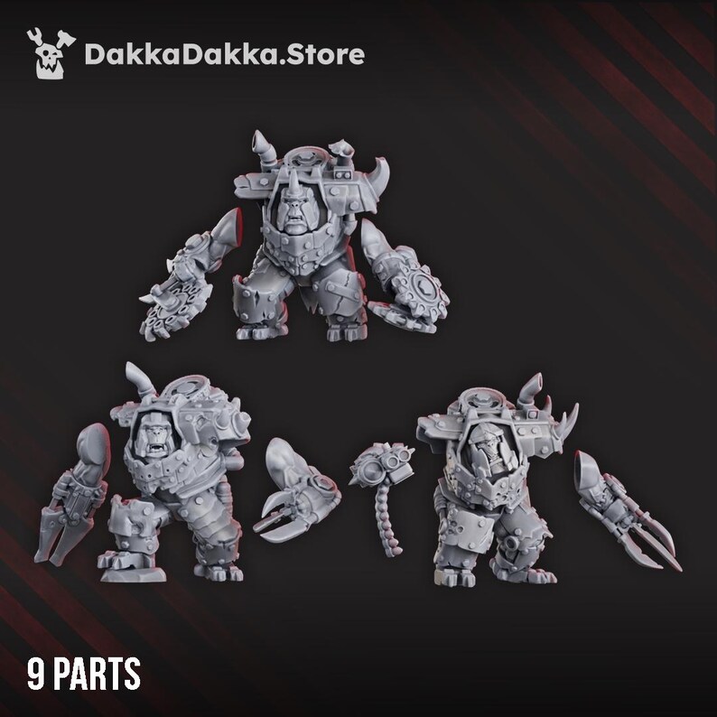 Heavy Strikerz Posse - Ork Mech Miniatures | 3D Printed Grimdark Ork ...