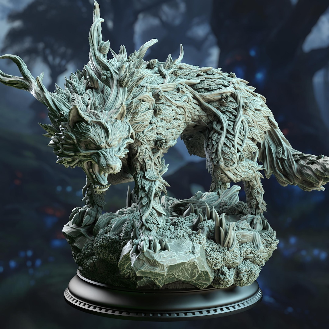 Direwolf of the Fey - Wolf Miniature | 32mm Resin for Dnd, Pathfinder ...