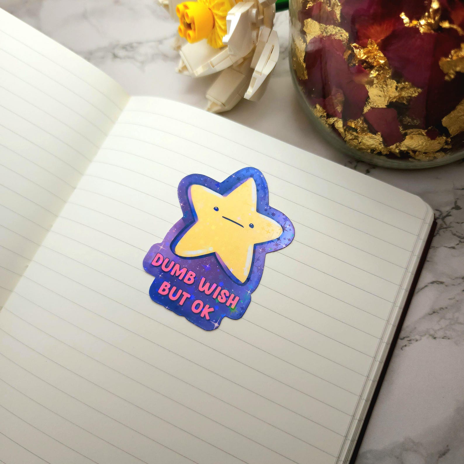 Dumb Wish Star Holographic Sticker: Funny Galaxy Meme Decal - Etsy