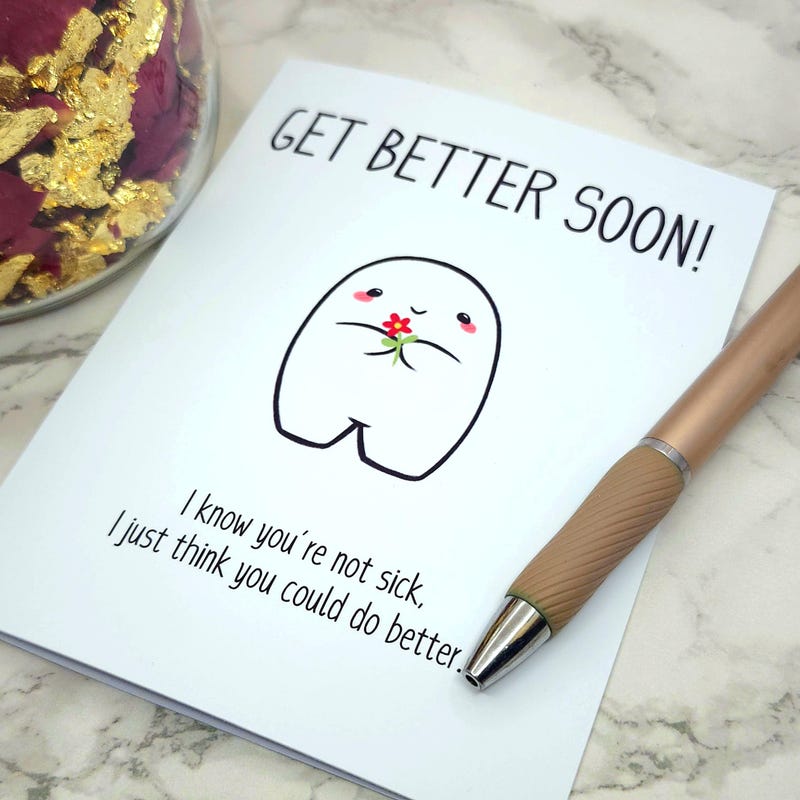 Funny Get Well Card - Etsy
