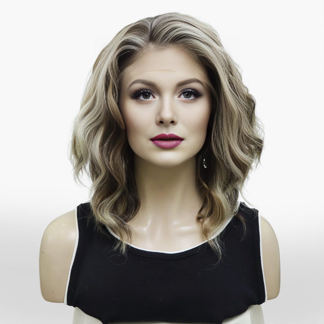 13*4 Lace Front Curly Wig Old Money Vibe Brown and Blonde Wig Synthetic ...