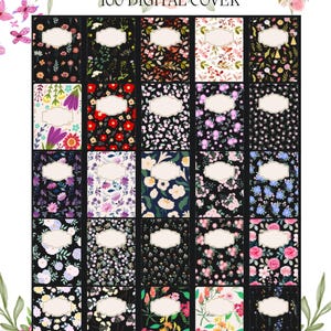 100 Floral Digital Covers | Digital Notebook Covers | Covers for ...