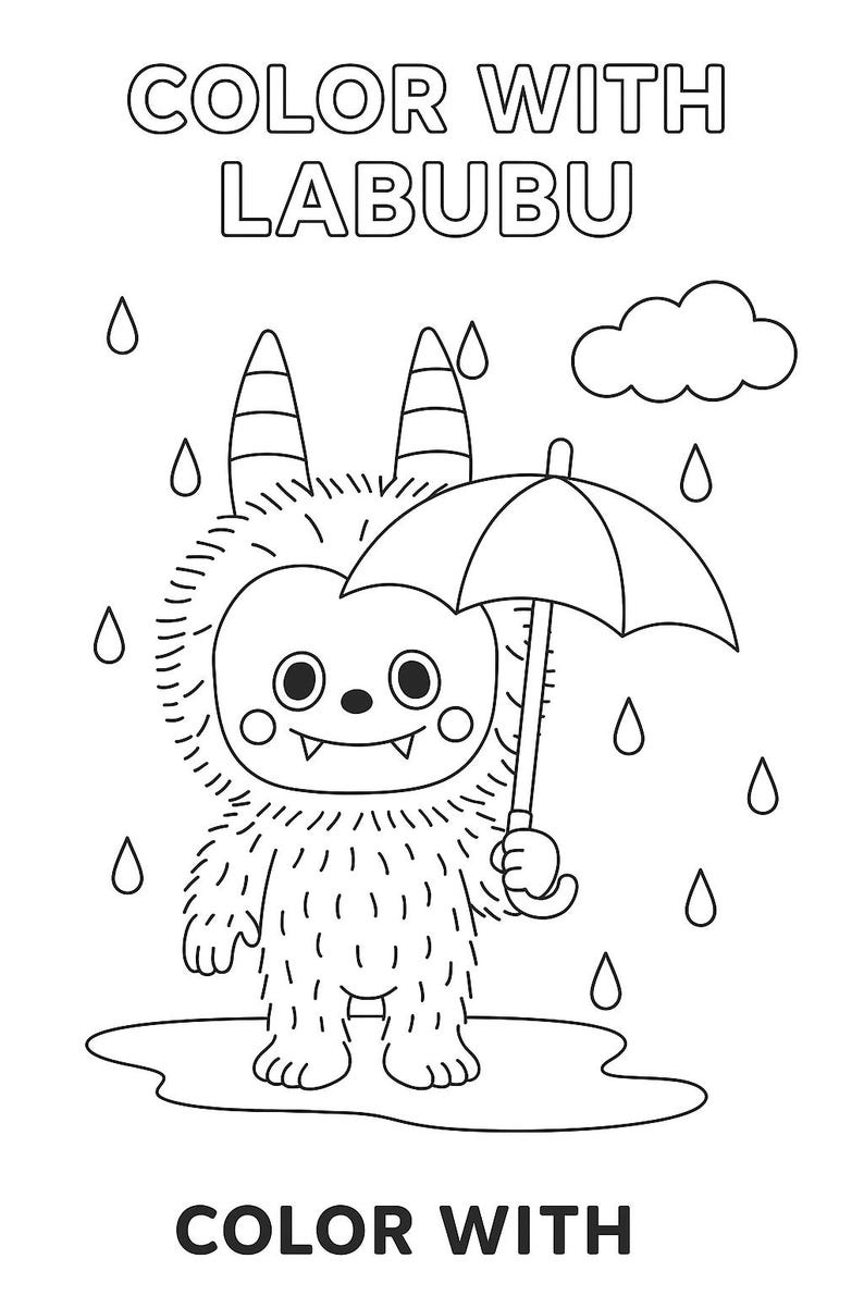Labubu Coloring Book Printable Coloring Book - Etsy