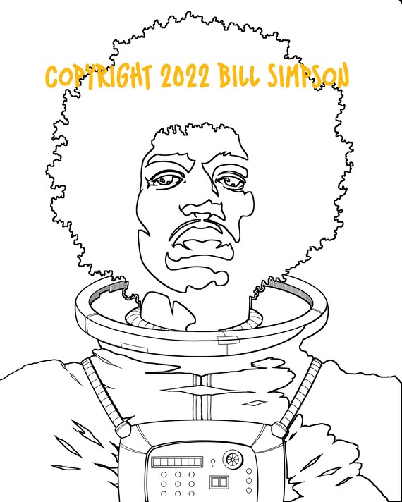 2 Jimi Coloring Pages Printable Instant Digital Download - Etsy