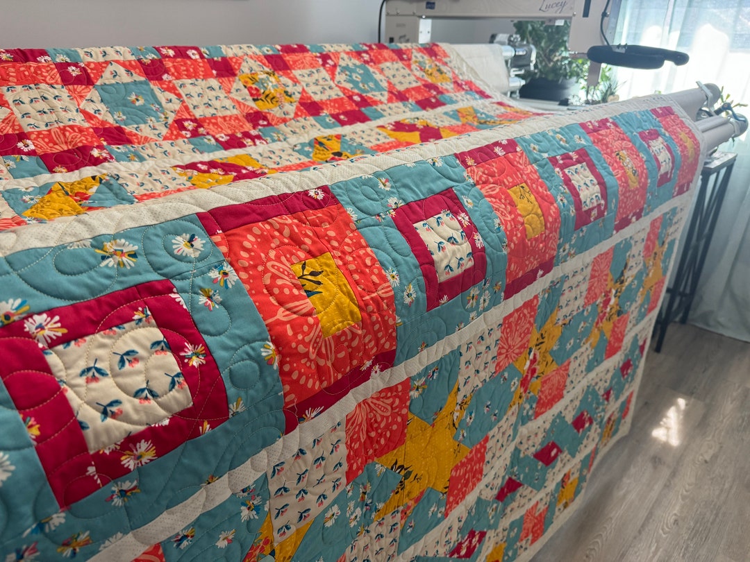 Handmade "row Houses" Quilt - Etsy