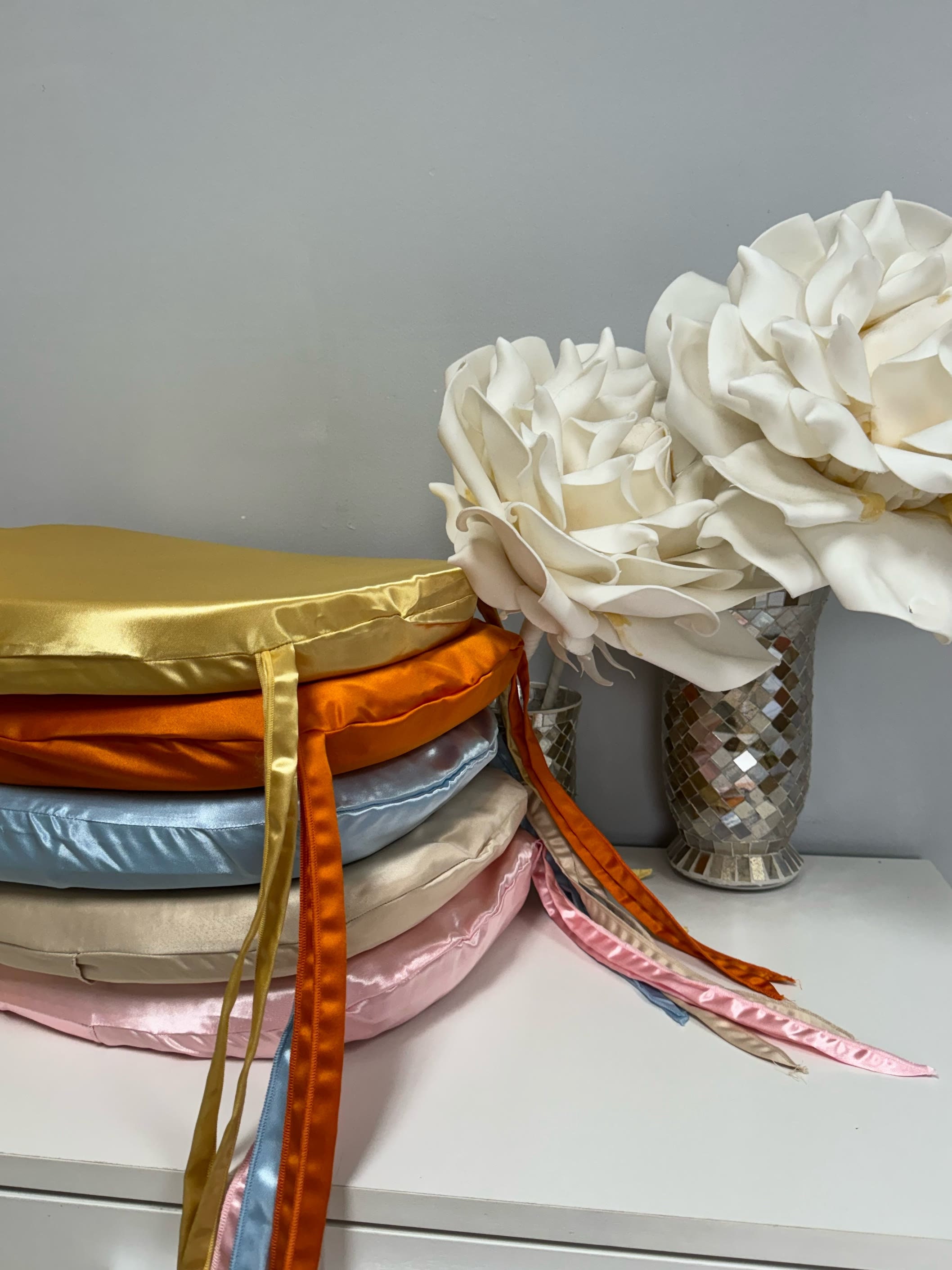 Bridal Satin Chair Pad Cover - Etsy