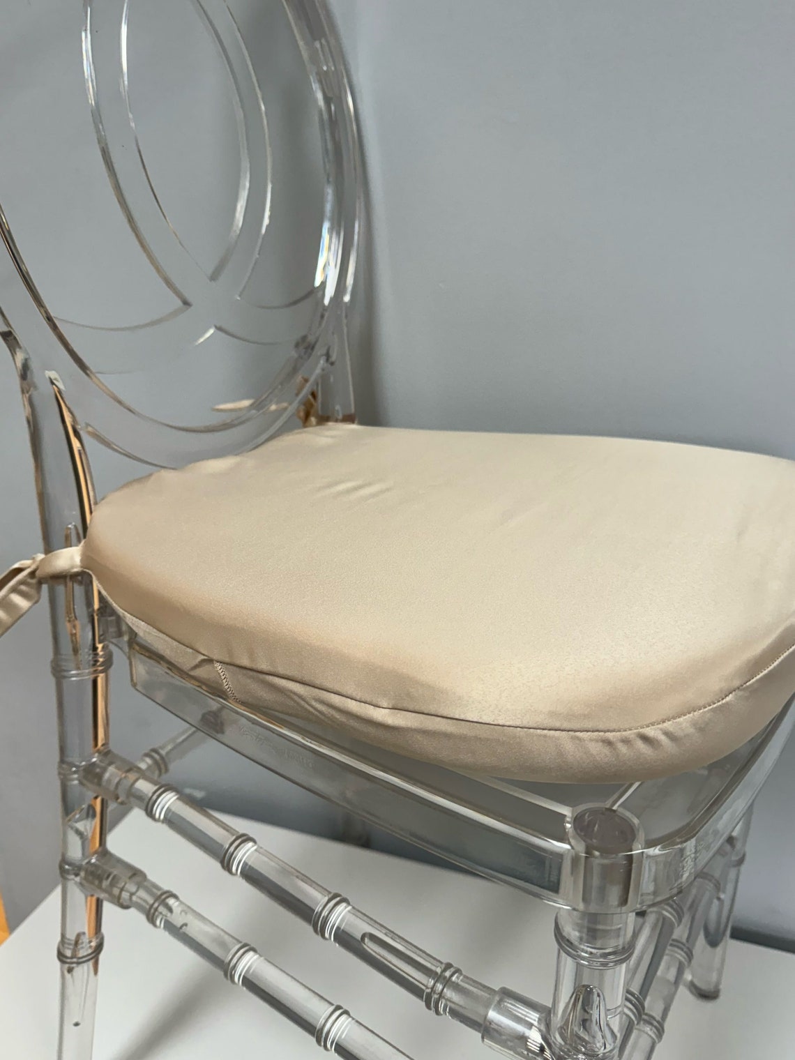 Bridal Satin Chair Pad Cover - Etsy