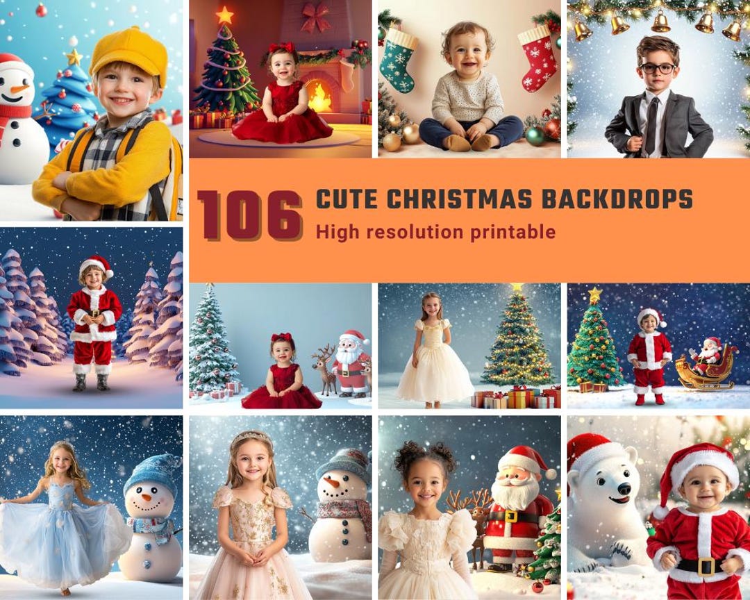 106 Cute Christmas Photography Backdrops, Holiday 3D Backgrounds ...