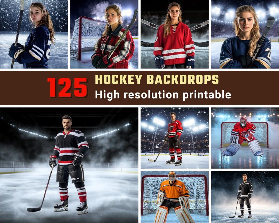 125 Hockey Digital Backdrops / Hockey Stadium Backgrounds / Sport ...
