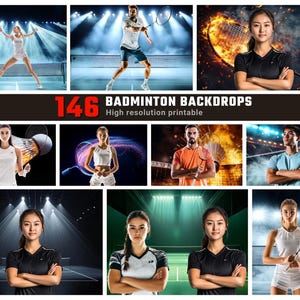 Badminton Photography Backdrops: Sports Poster Backgrounds (digital ...