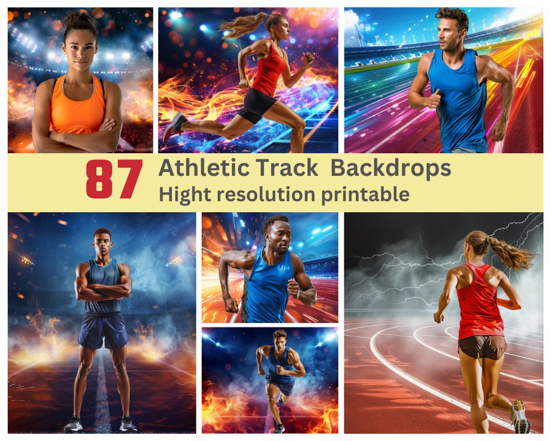 Athletic Track Backdrops: Running Photography Backgrounds (87 JPG ...