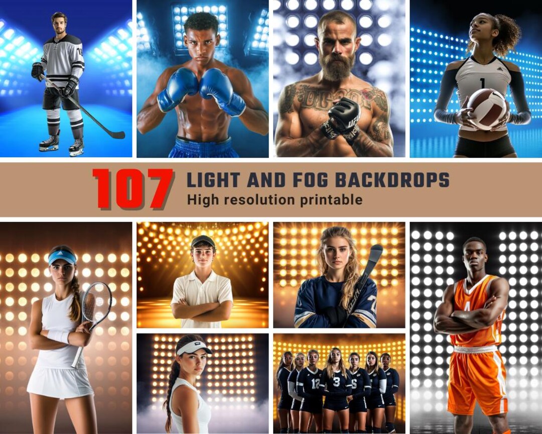 Sports Photography Backdrops: Lights & Fog Effects (digital Download ...