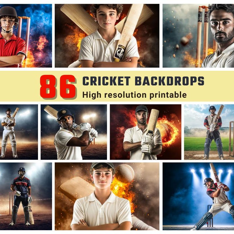 Cricket Backdrop - Etsy UK