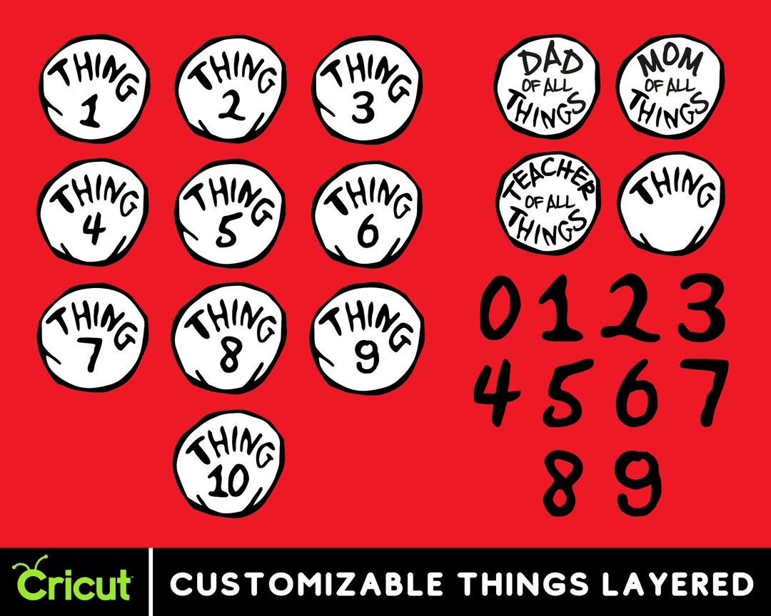 Thing 1 Thing 2 SVG Cut File,thing Svg File for Cricut,thing Mom Svg ...