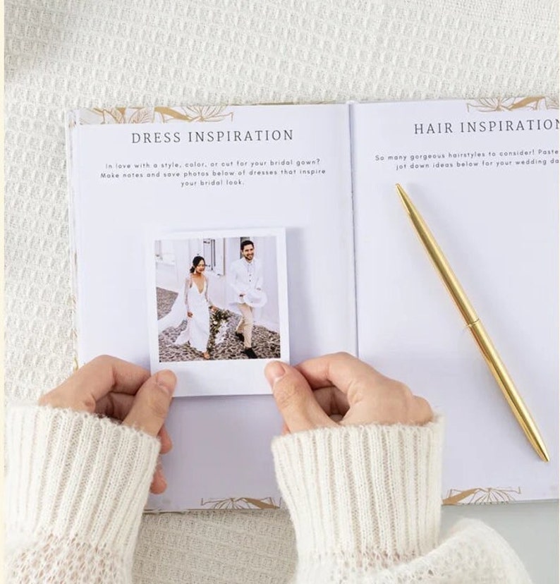 Luxury Wedding Planner Book Gold and Ivory, Engagement Gift for Brides ...