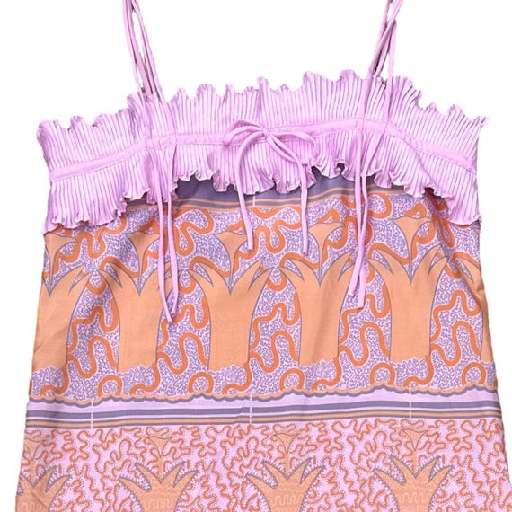 Vintage 70s Designer Zandra Rhodes Pink Maxi Dress - Gem