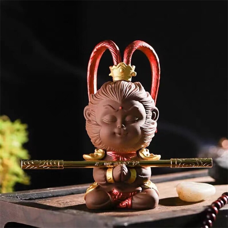 Black Myth Wukong Ceramic Figurine, Minimalist Sun Wukong Ornament ...