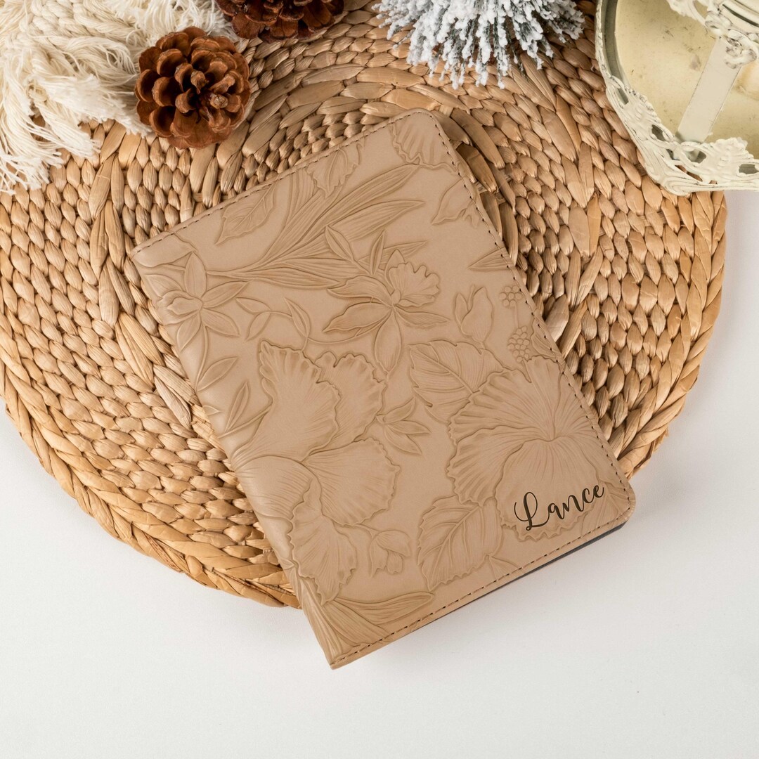 Customisable Name/logo Retro Leaf PU Leather Kindle Case, Kindle ...