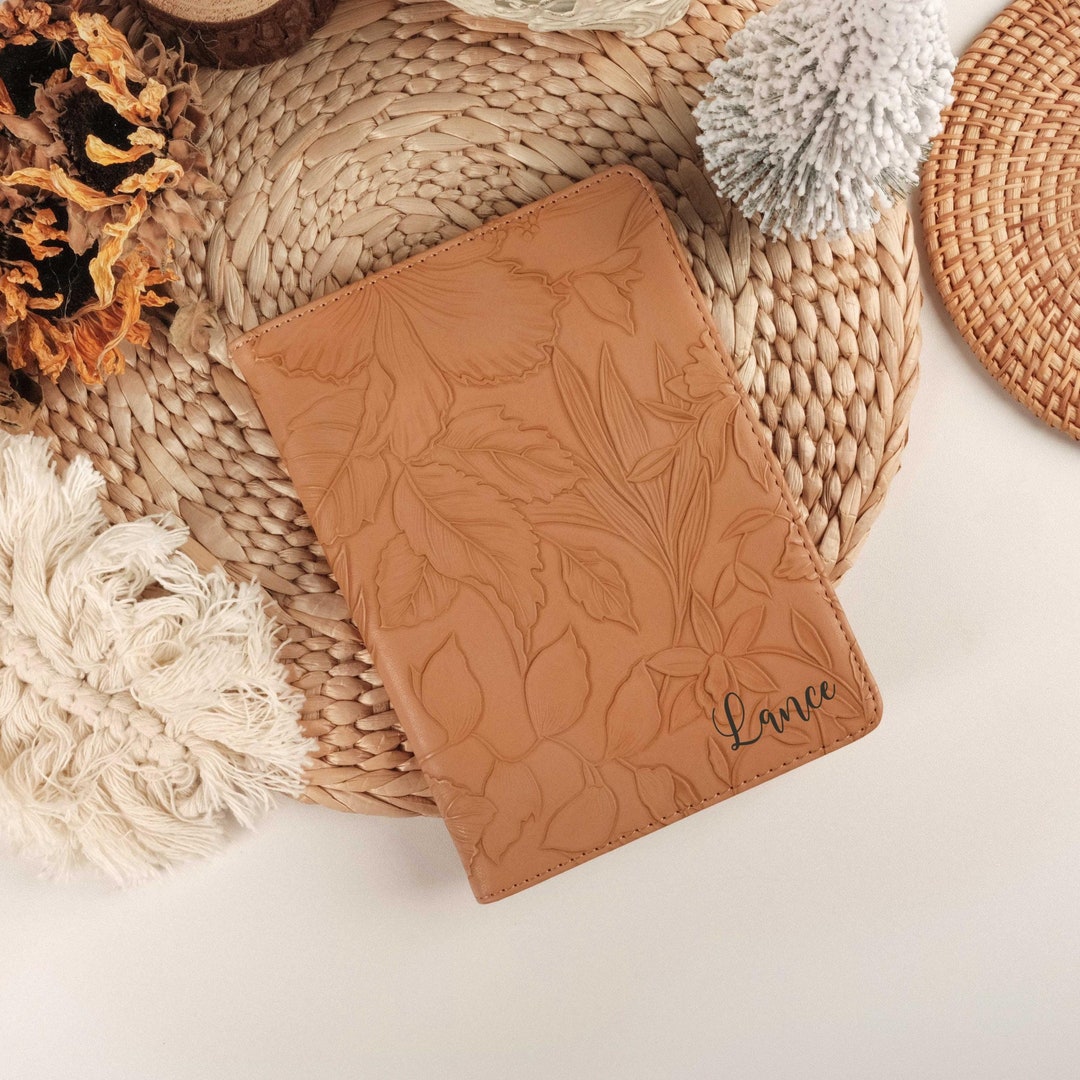 Customisable Name/logo Retro Leaf PU Leather Kindle Case, Kindle ...