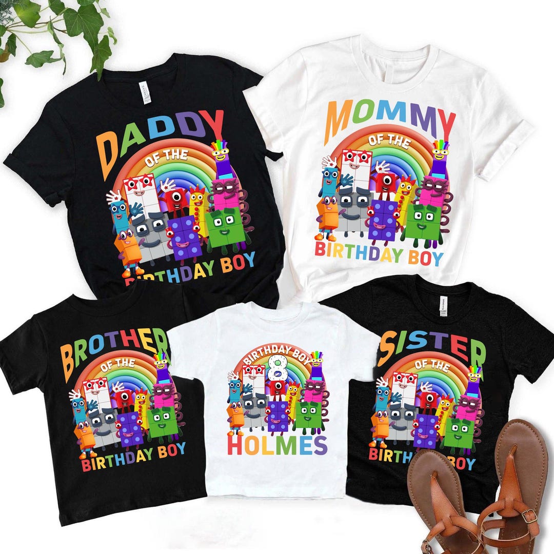 Custom Numberblocks T-shirt, Numberblocks Birthday Shirt, 1-10 ...