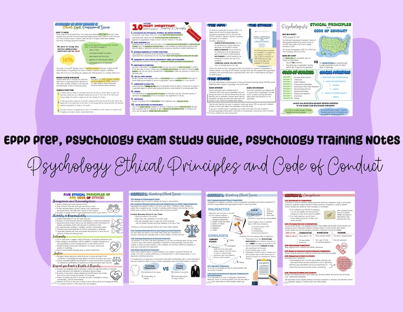 Psychology Ethics Study Guide APA Ethical Principles & Code of Conduct ...