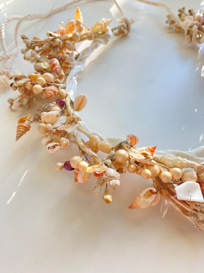 MERMAID Crown, Shell Pearl and Moss Circlet or Head Wreath Crown ...